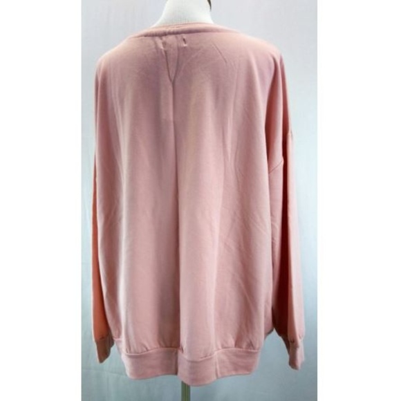 Cupio | Tops | New Cupio Size 2x Sweatshirt Pink Champagne Crew | Poshmark